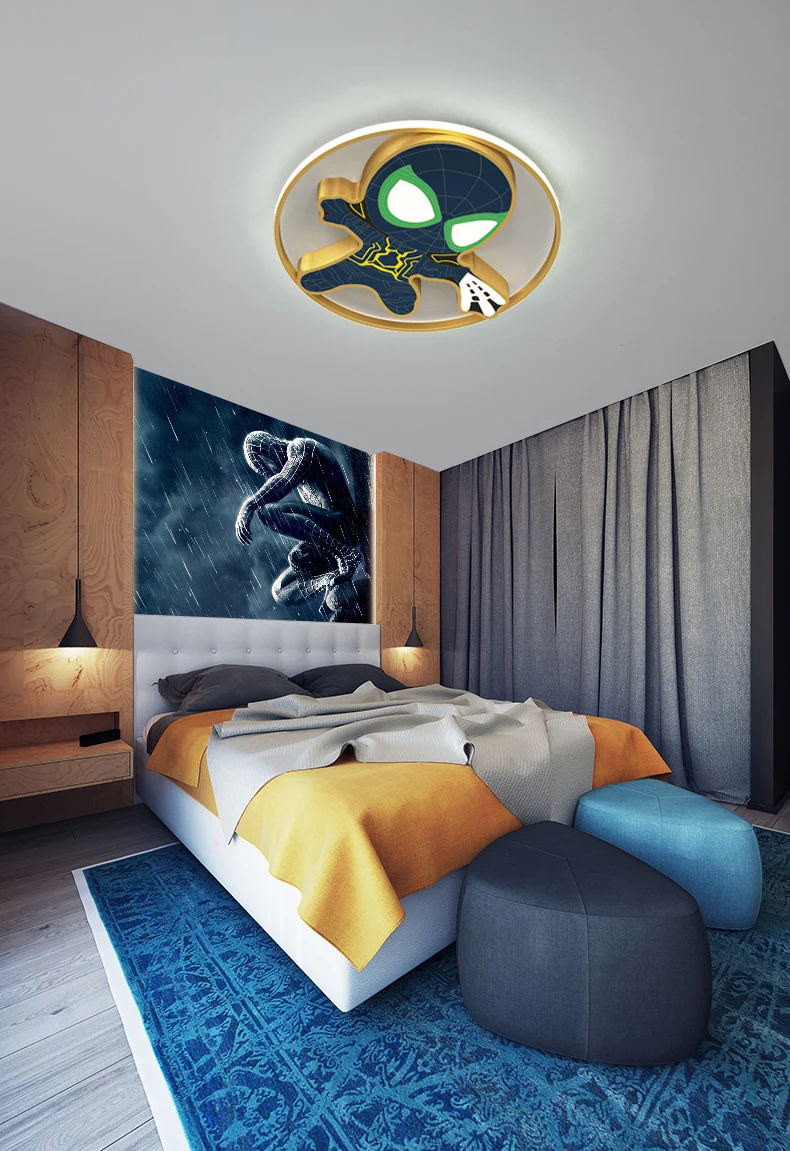 Spiderman Ceiling Lights Children Bedroom Ceiling Lamp Boys Room ...