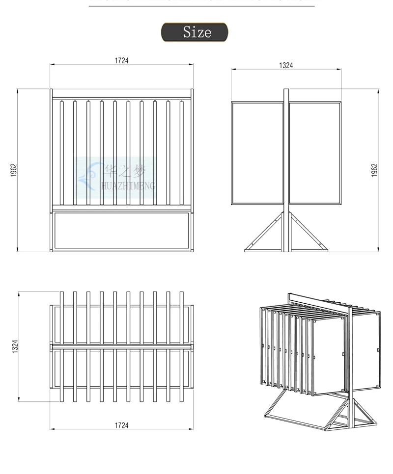 2024 Popular Wind Type Wallpapers Display Rack Page Turning Metal ...
