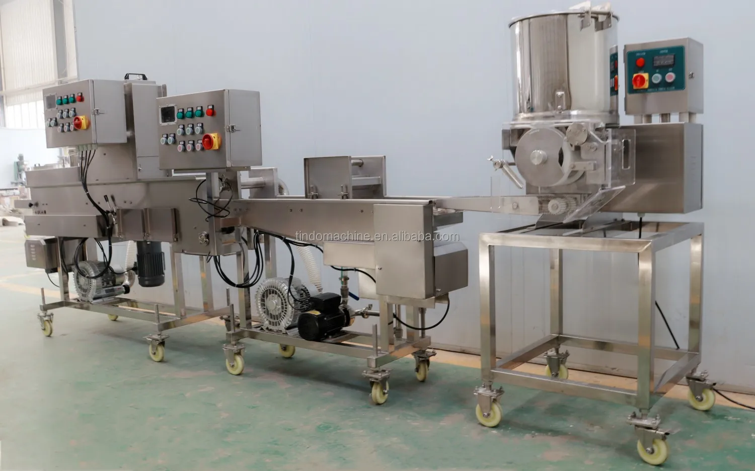 Fully Automatic Chicken Nuggets Battering and Breading Machine Tempura Battering Machine for ...
