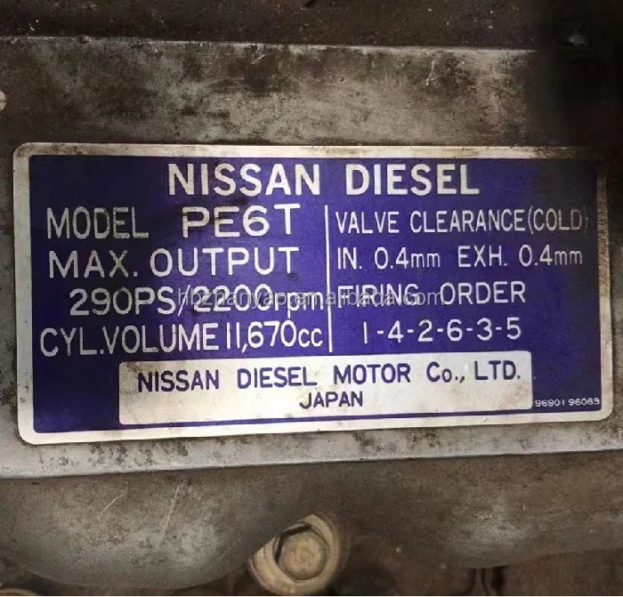 PE6 PE6T Diesel Engine for Nissan - Original Used Assembly
