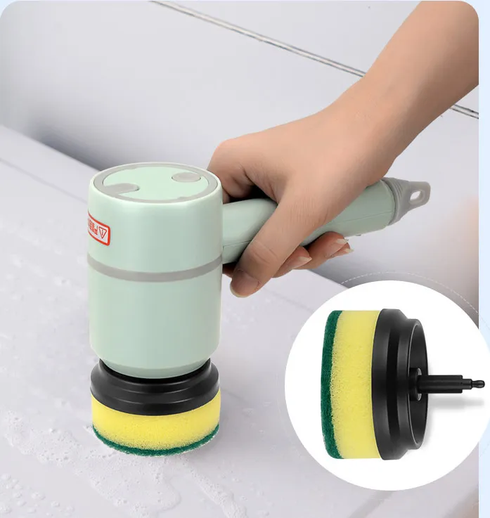 Electric Spin Rechargeable Automatic Cordless Kitchen Rotating Cleaning ...