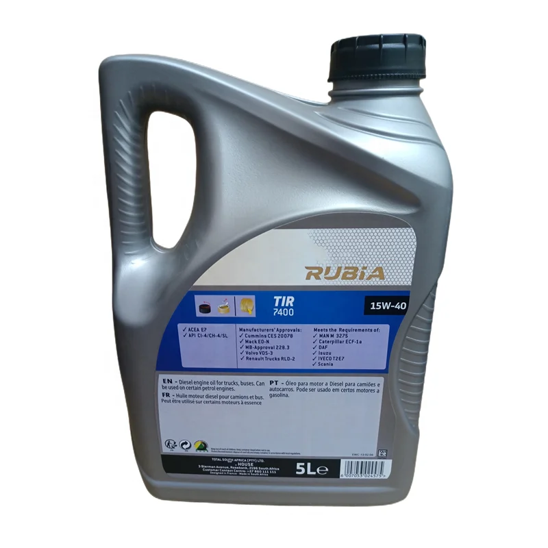Total 15w-40 5l 7400 Fully Synthetic Engine Oil Lubricating Oil ...