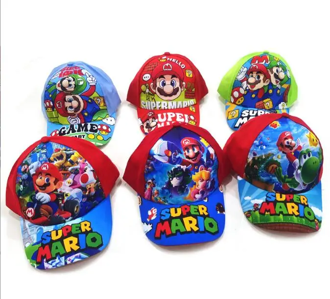 Cute Cartoon Super Mario Baseball Hat For Children And Boys Mario Bros ...