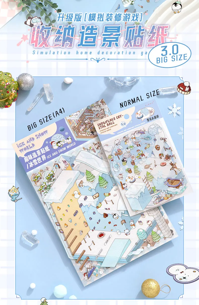 SIMNO 3D Fun Large Size House Collage Landscape Puzzle