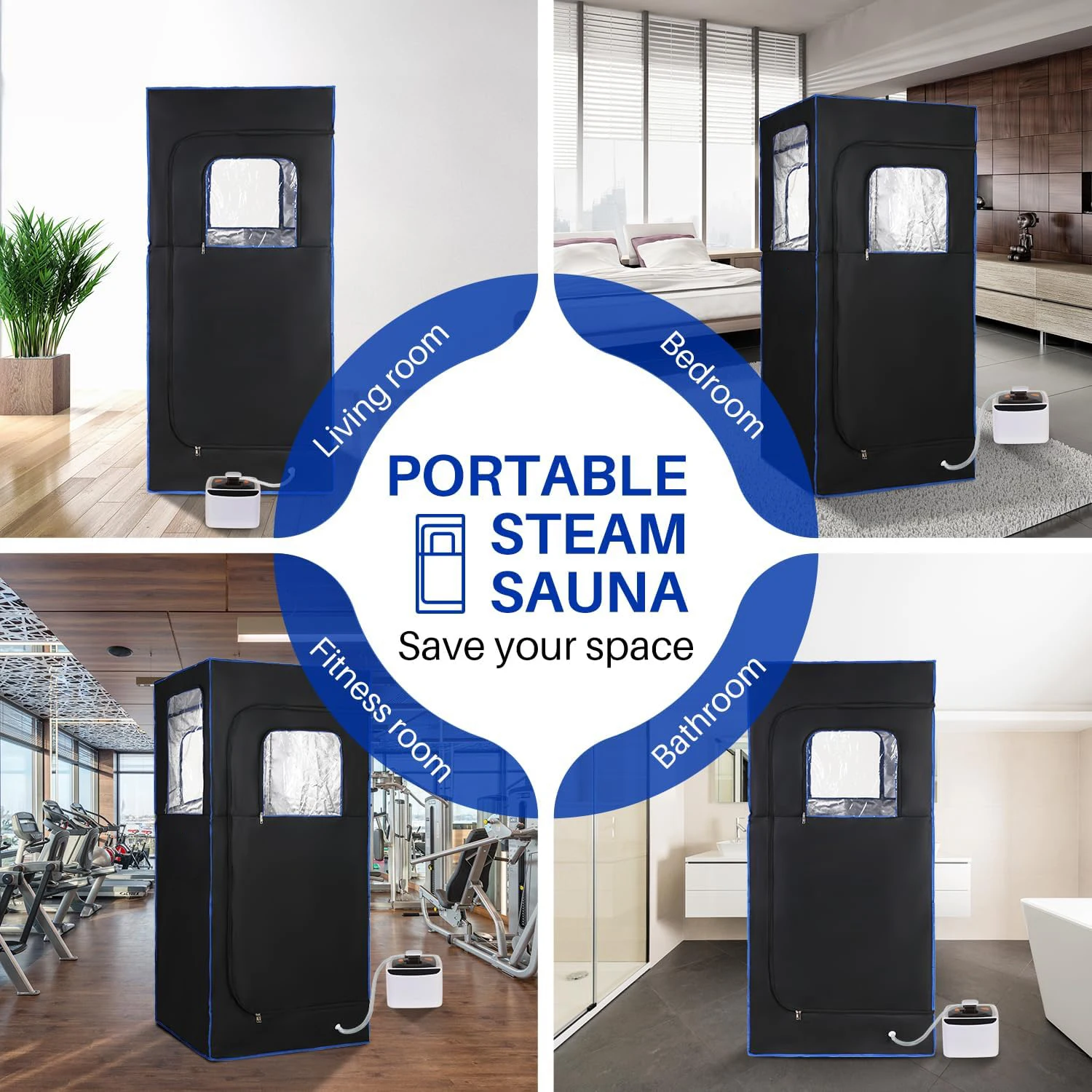 Full Size Portable Steam Sauna Kit Personal Full Body Sauna Spa For ...