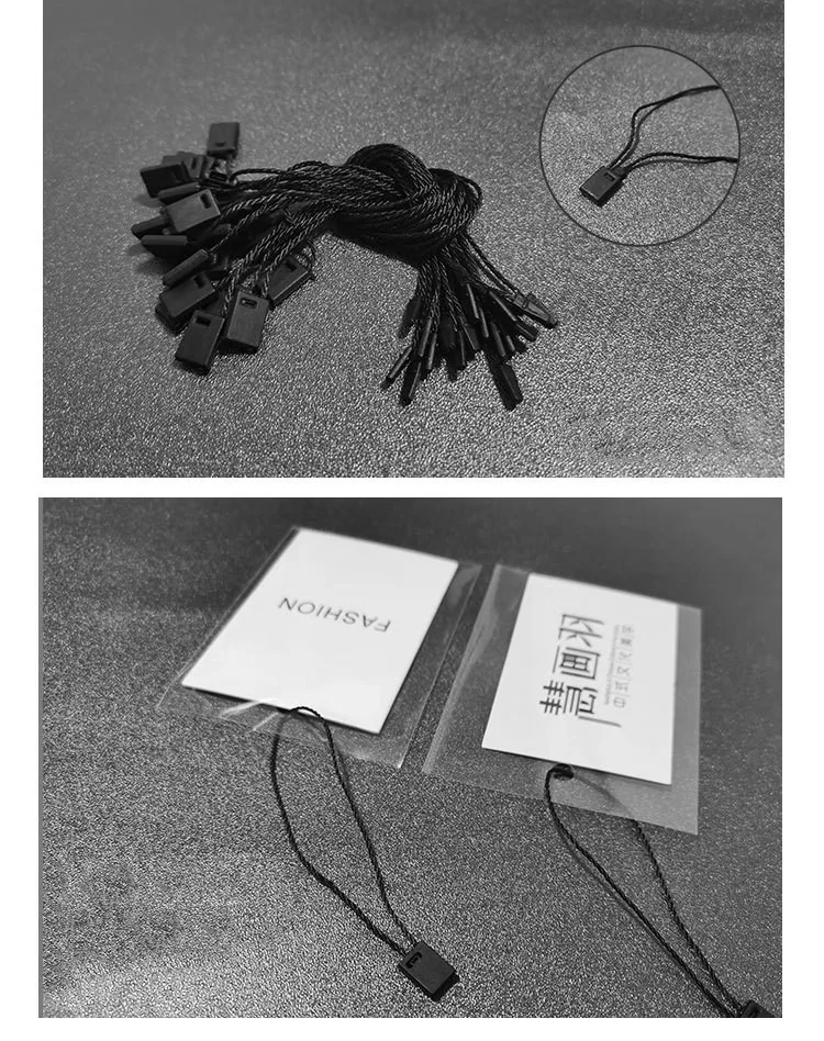 Custom Polyester Hang Tag String Clothing Cotton Bullet String Hangtag ...