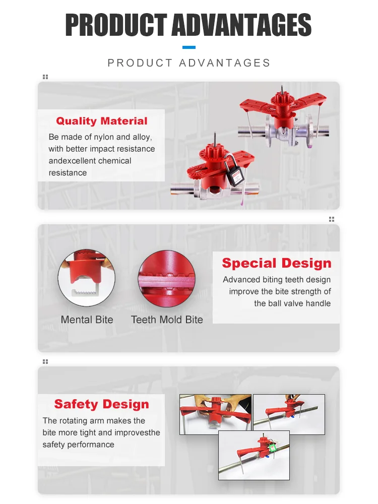 Universal Ball Valve Lockout Single Arm - Buy Ball Valve Lockout safety ...