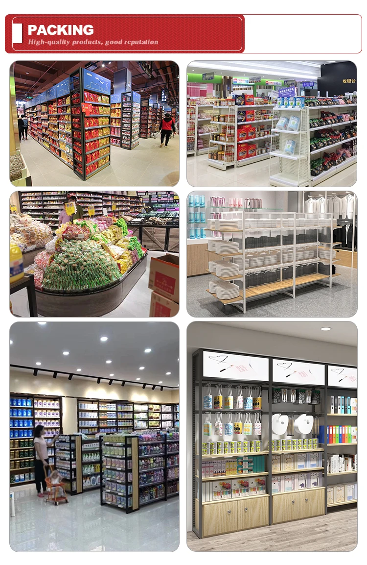 Convenience Store Supermarket Shelves Display Rack All Iron Multi-layer ...