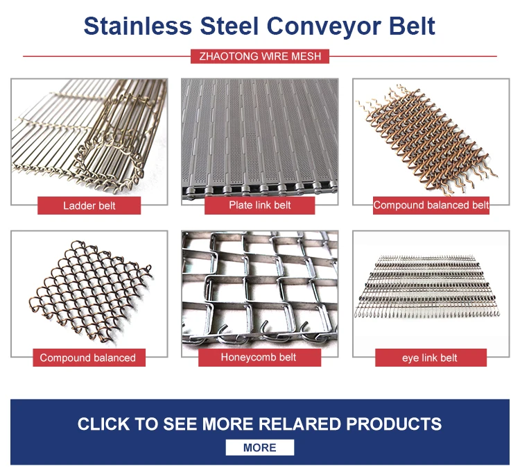 Slag Extractor Conveyor Belt Food Grade 310 314 304 SS Stainless Steel ...