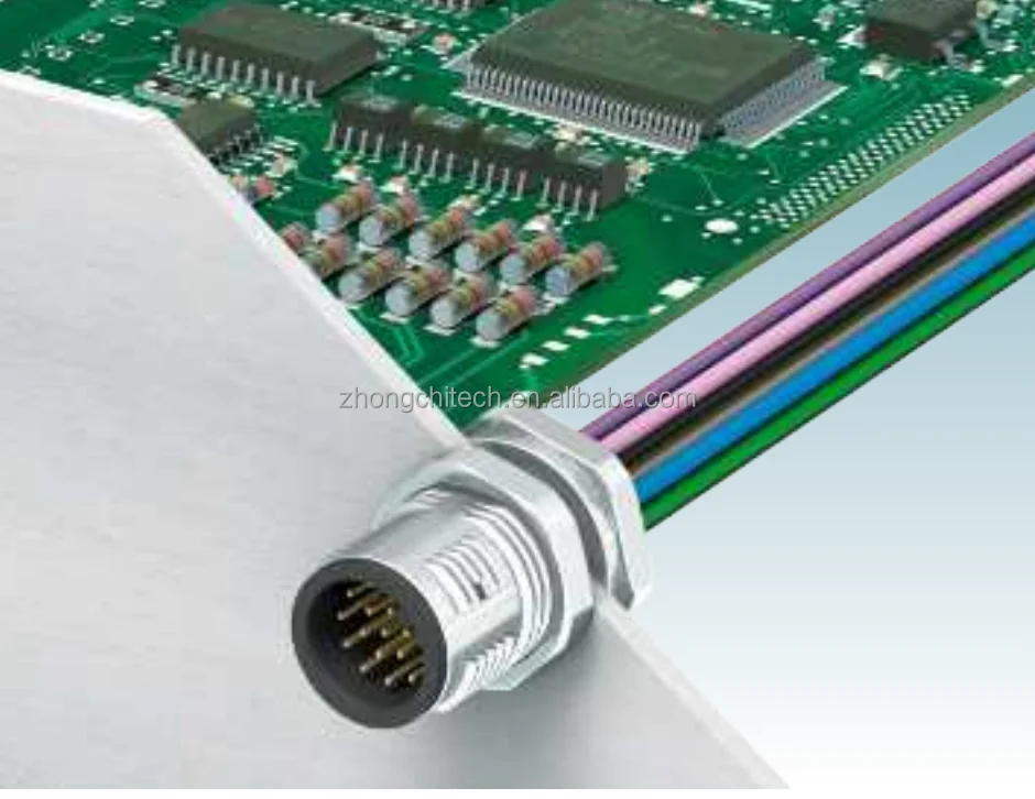 M16 Binder Connector Soldering Pins Of Pcb Socket 2 3 4 5 6 7 8 12 14 ...