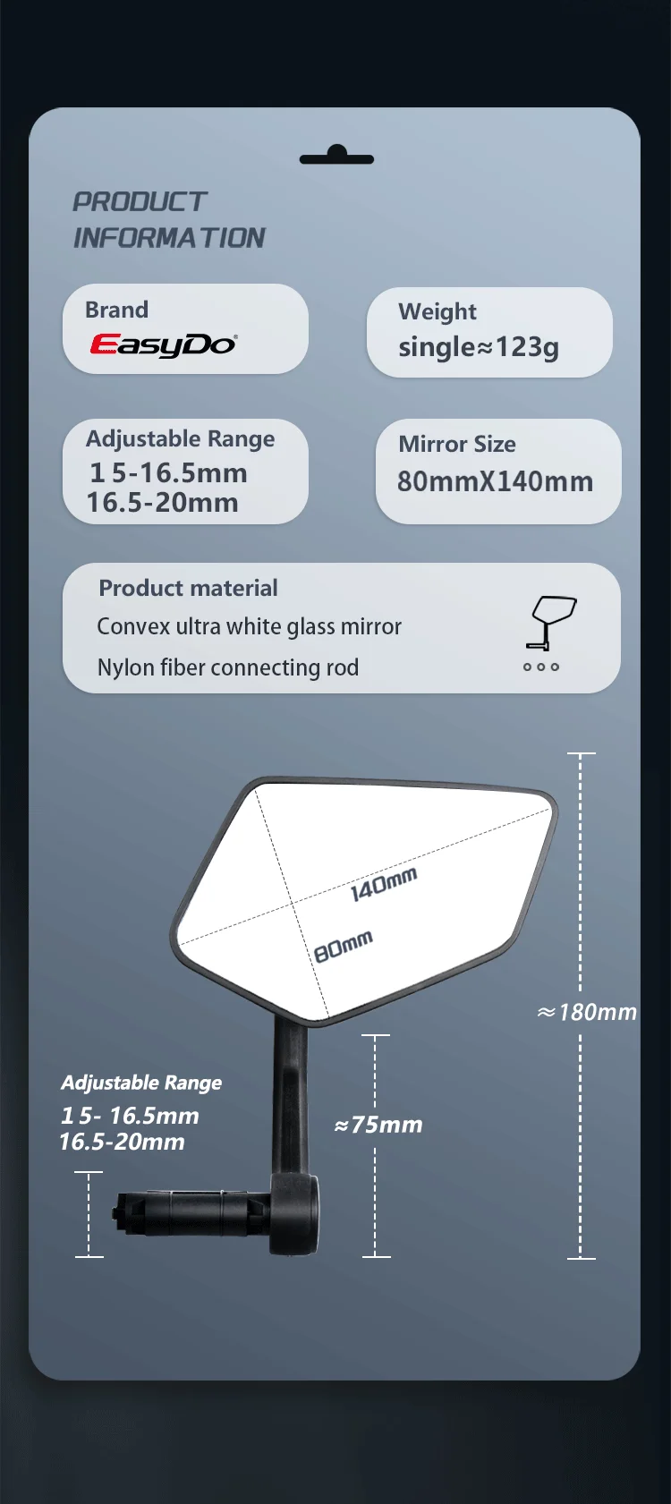 Enhance Safety with Easydo Upgrade Adjustable Side Mirrors