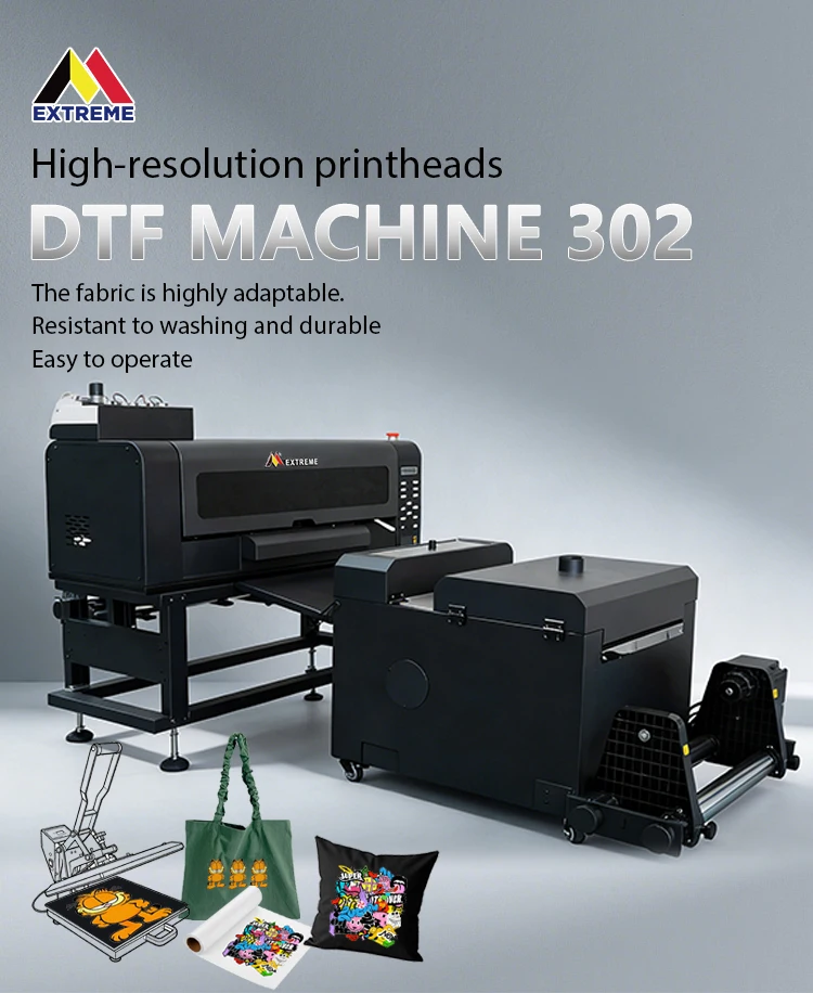 Commercial Extreme Brand DTF Printer 300mm with Powder Shaking Machine ...
