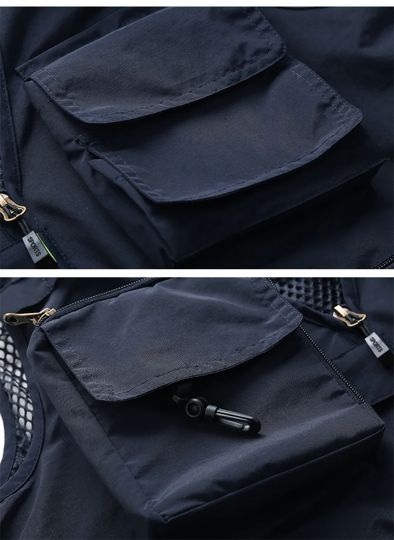 Mens Summer Plus Size Fishing Vest Jackets Fishman Outdoor Sports ...