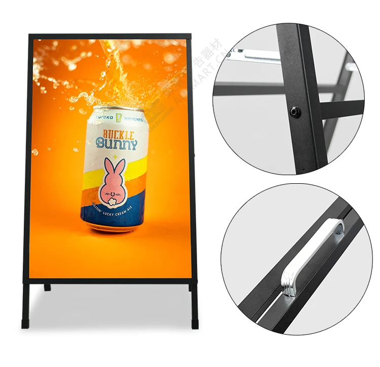 Exterior Foldable Display Sign Iron a Frame Poster Standing Cafe Menu ...