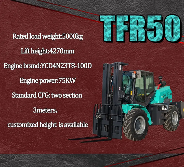 ISO CE Certified 3T Diesel Forklift - All Terrain Loader