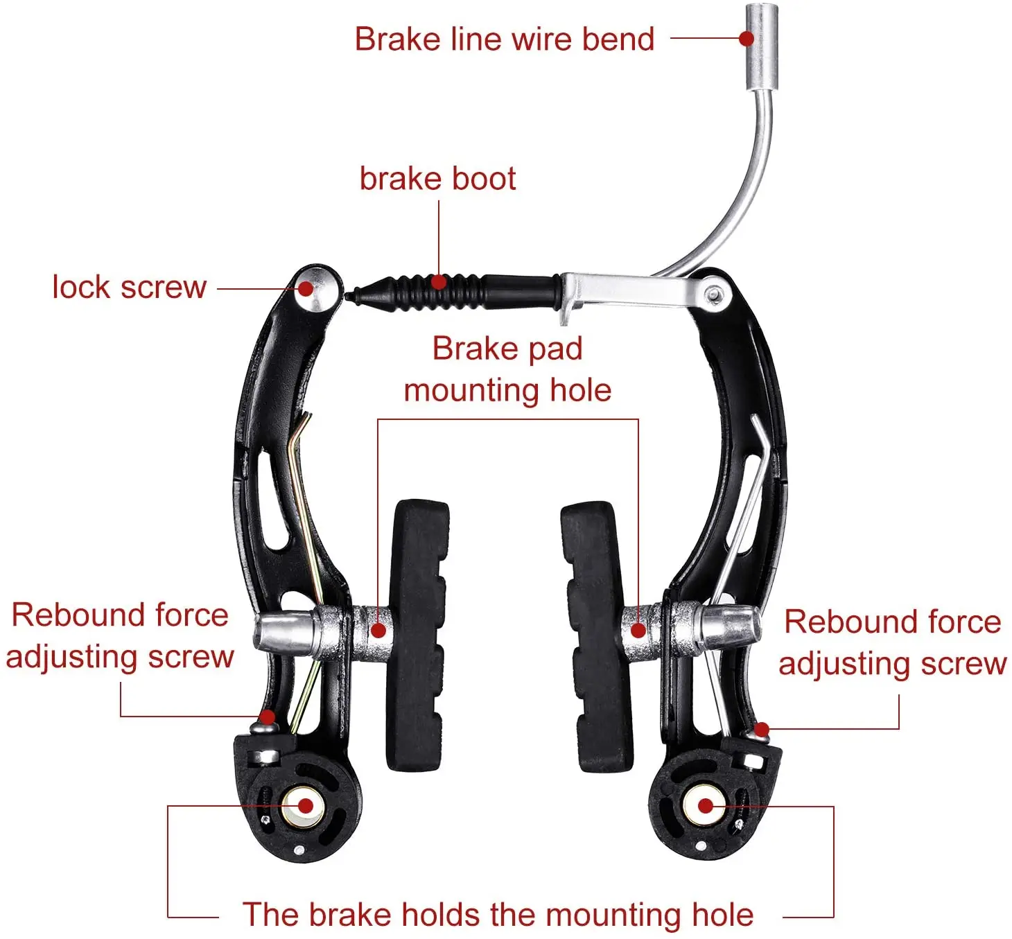 Bicycle Brake System V Brake in Set for Parts and Accessories V Break ...