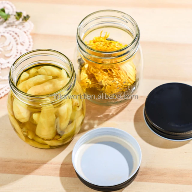 300ml / 500ml / 1000ml Small Round Glass Jam Jars Glass With Lid ...