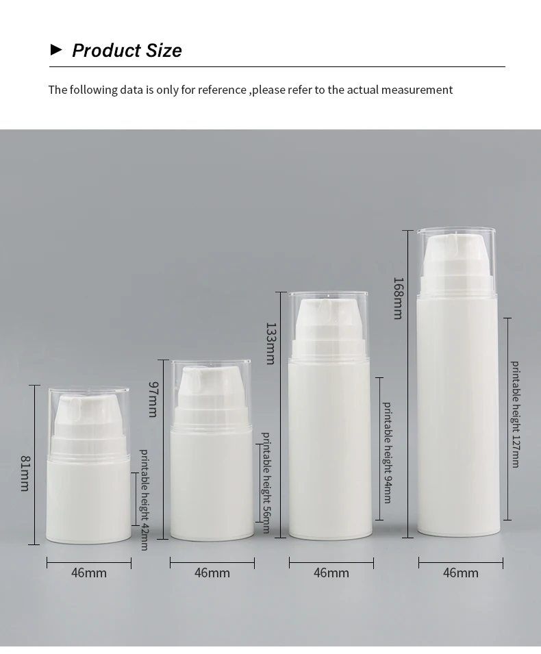 30ml 50ml 150ml PP Plastic Airless Pump Lotion Bottle for Cosmetics Skin Care Packaging 100ml ...