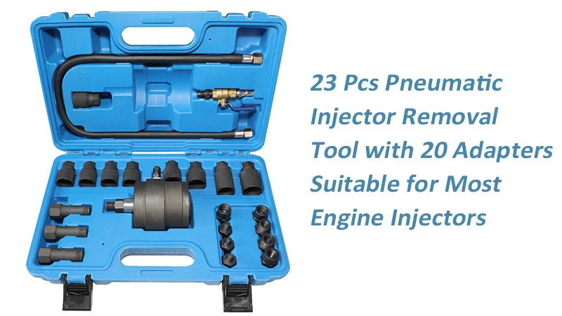 23 Pcs Pneumatic Fuel Injector Puller Removal Tool Diesel Injector ...