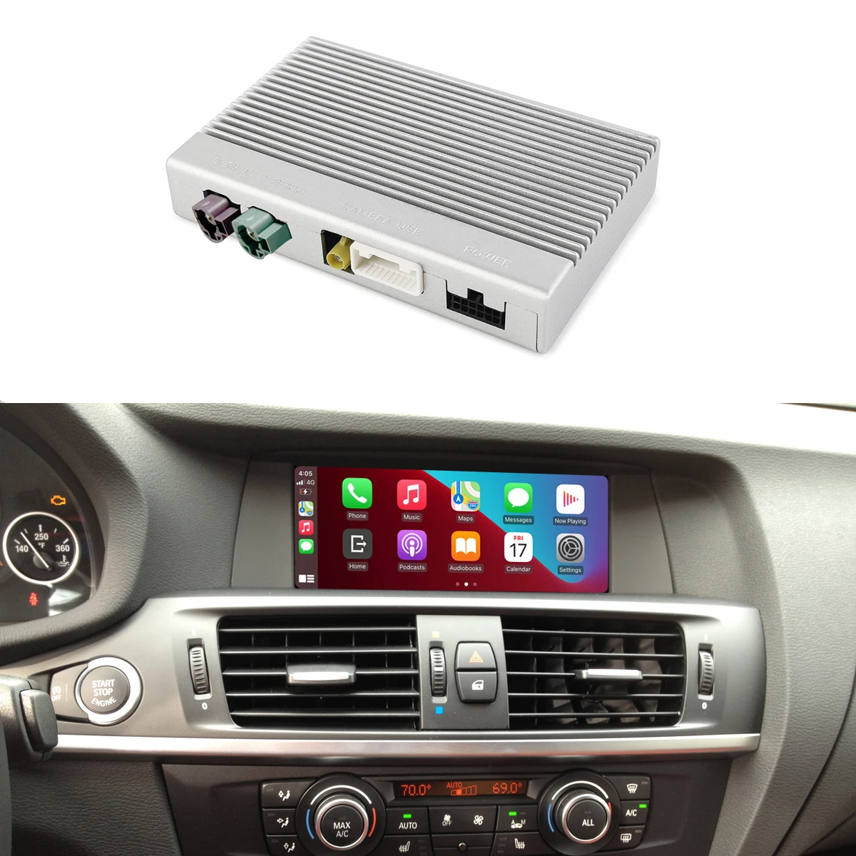 Road Top Head Unit Retrofit with Wireless Carplay Module for BMW CIC ...