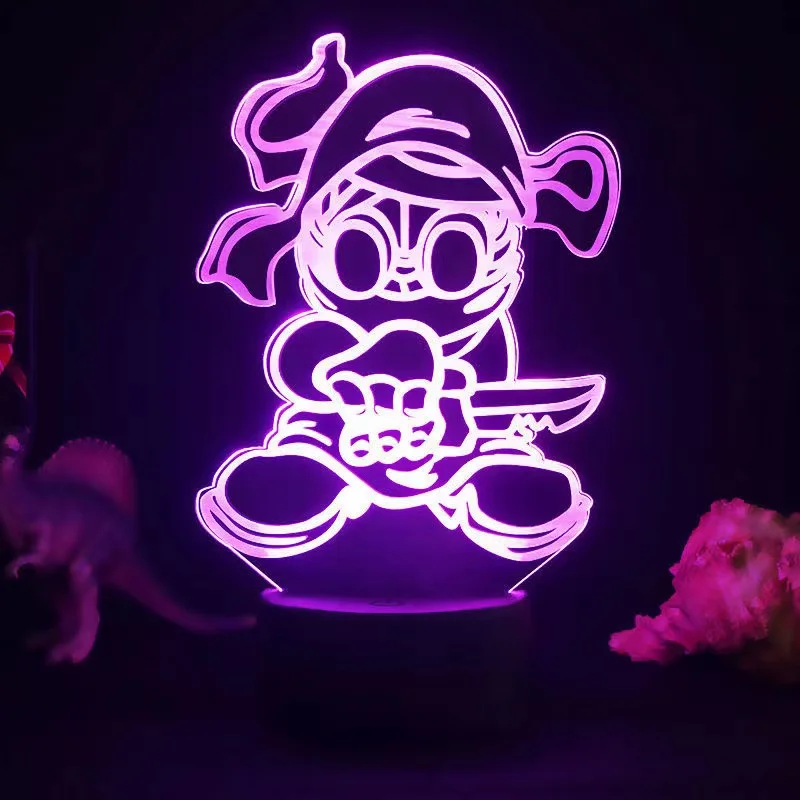 Friday Funkin FNF 3D Illusion Anime Lamparas Acrylic Table Desk Lamp