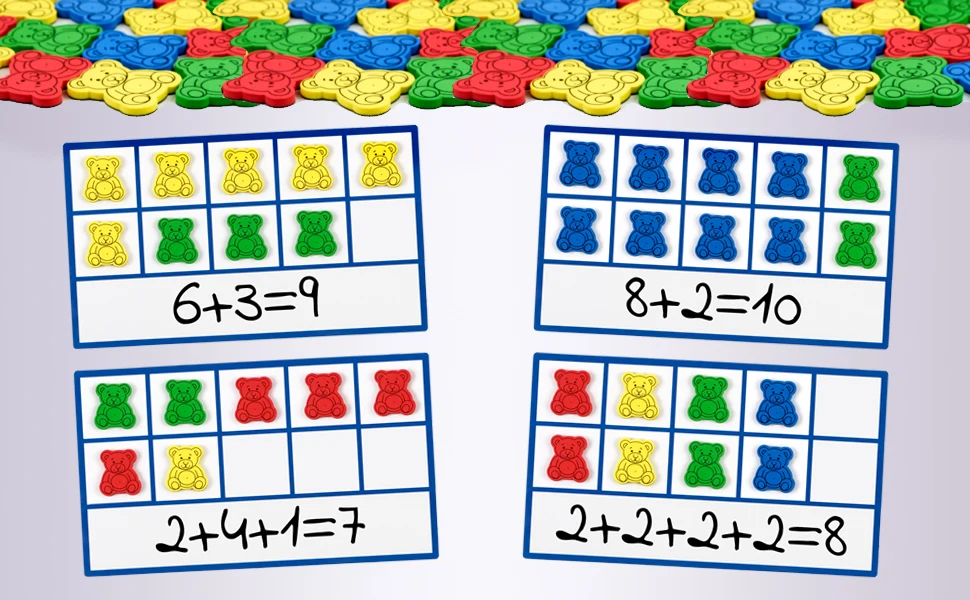 Magnetic Ten Frames With Counting Bears Class Set Math Manipulatives ...