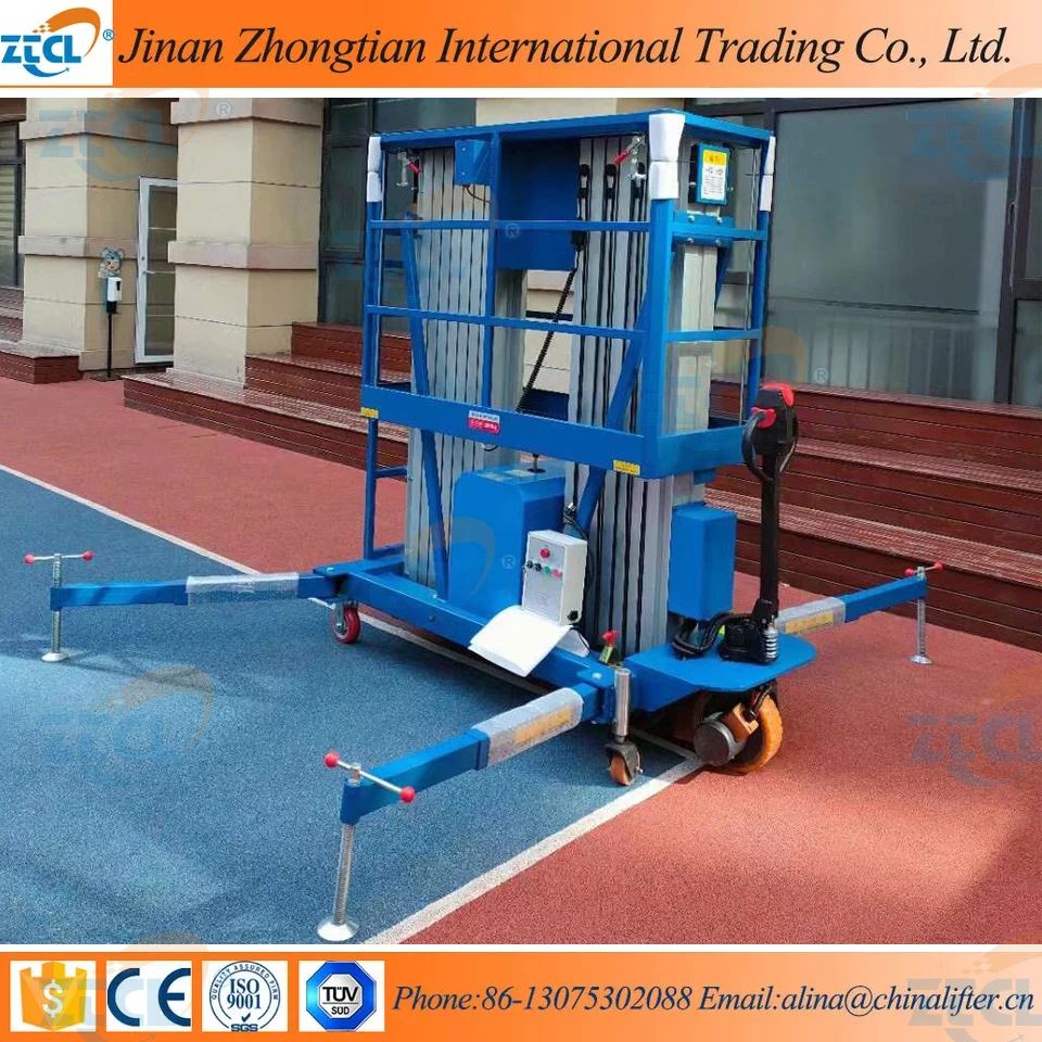 Incline Model Aluminum Man Lift Table Tilt Type Mobile Trailer Single ...