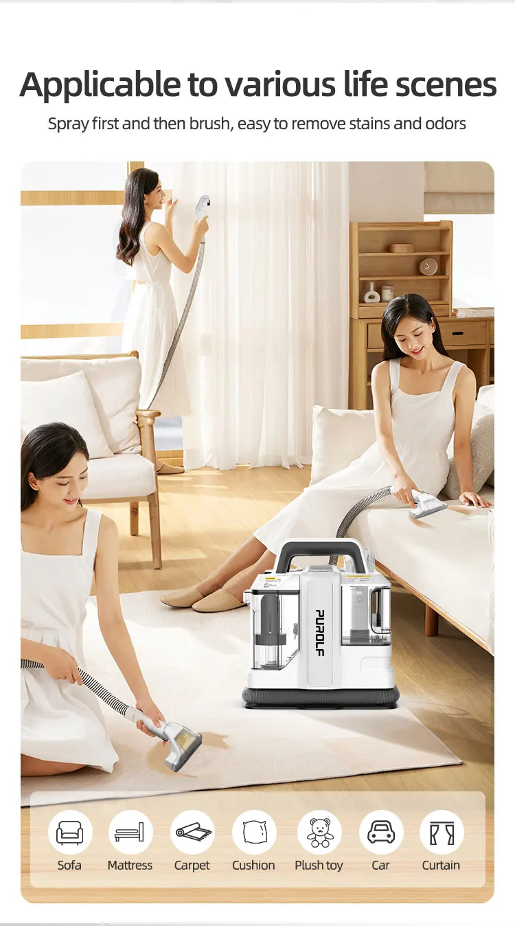 Portable Handheld Electric Pet Spot Wet And Dry Fabric Carpet Sofa ...