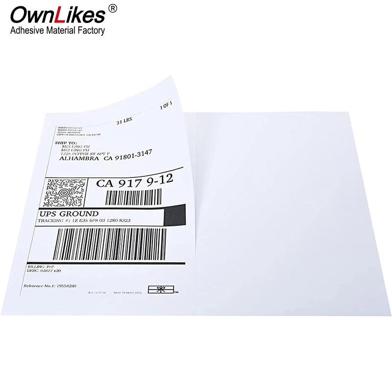 Flexography A4 Sticker Paper Self Adhesive A4 Paper Half Cutting ...