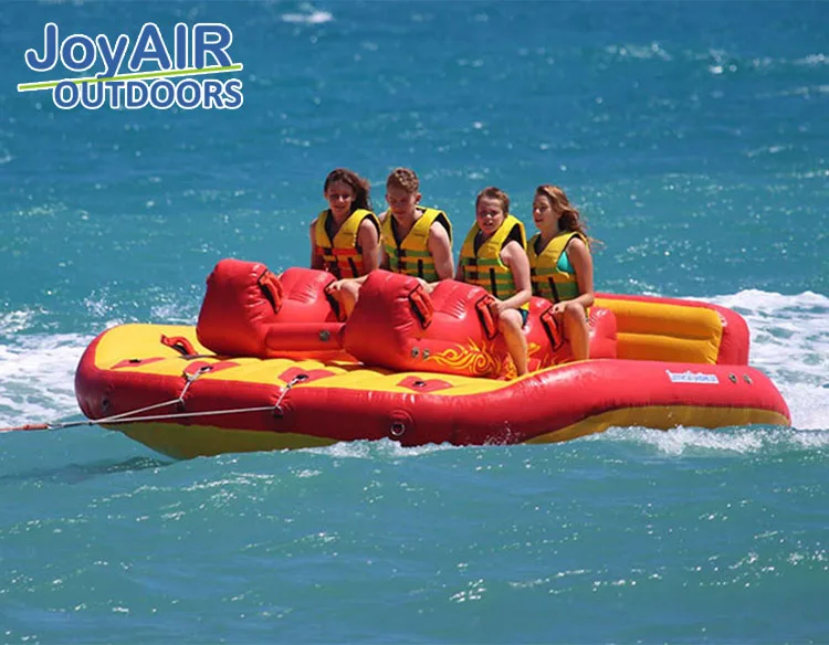Custom PVC Flying Inflatable Water Towable Boat 9 Riders Towable Banana ...
