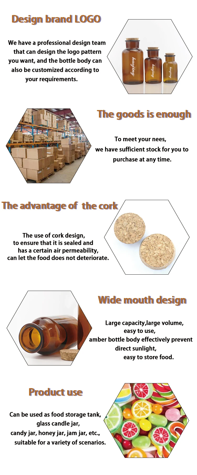 125ml 250ml 500ml Aromatherapy Glass Bottles - Unique Candle Jars