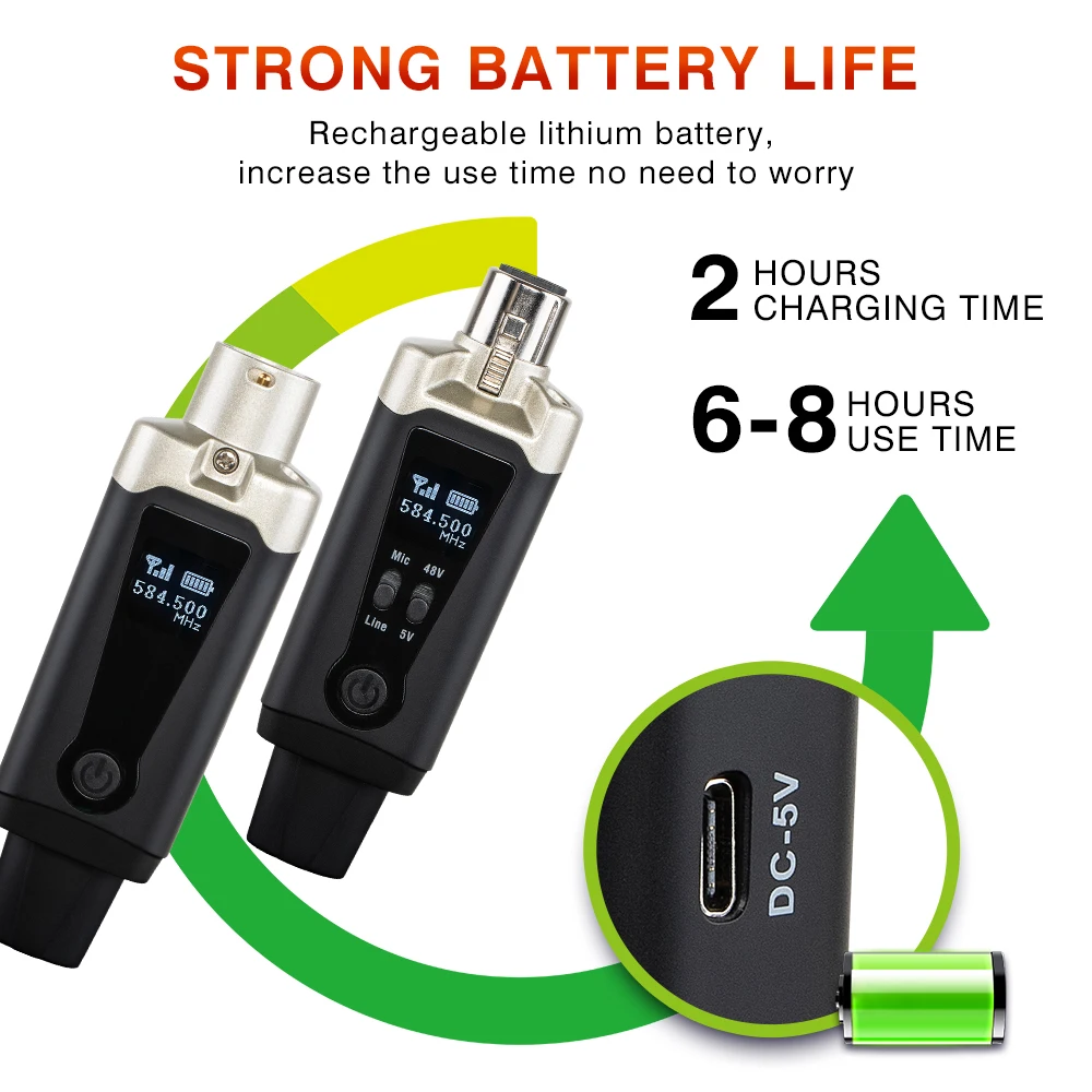 GPUB SM01 UHF Wireless Microphone System for KTV & Stage