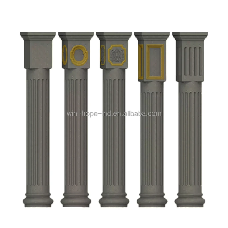 New Design Square Round Concrete Roman Pillar Column Molds