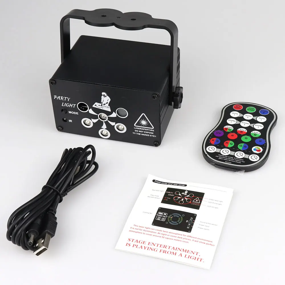 Mini Laser Light Projector,8w Rgb Lazer Light Dj Disco Party Beam ...