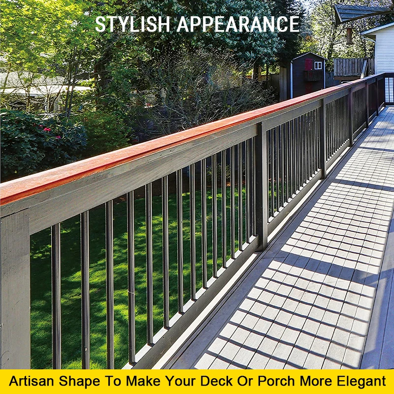 Modern Black Matte Galvanized Steel Tube Staircase Railings