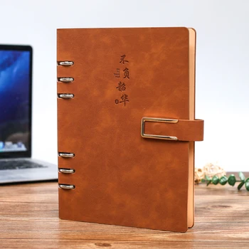 Promotional Custom Logo Leather Notebook Business Meeting Loose-leaf ...