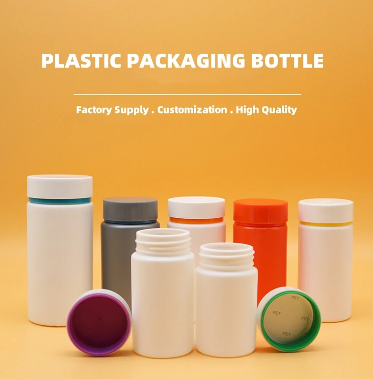 Plastic Supplement Container Empty Hdpe Bottle For Pills Health Food ...