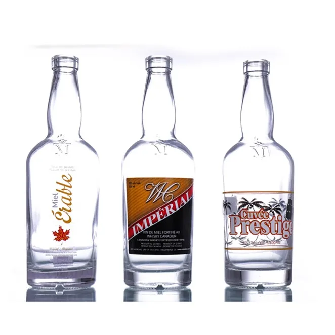75ml Custom Clear Square Gin Whiskey Vodka Spirit Liquor Empty Glass ...