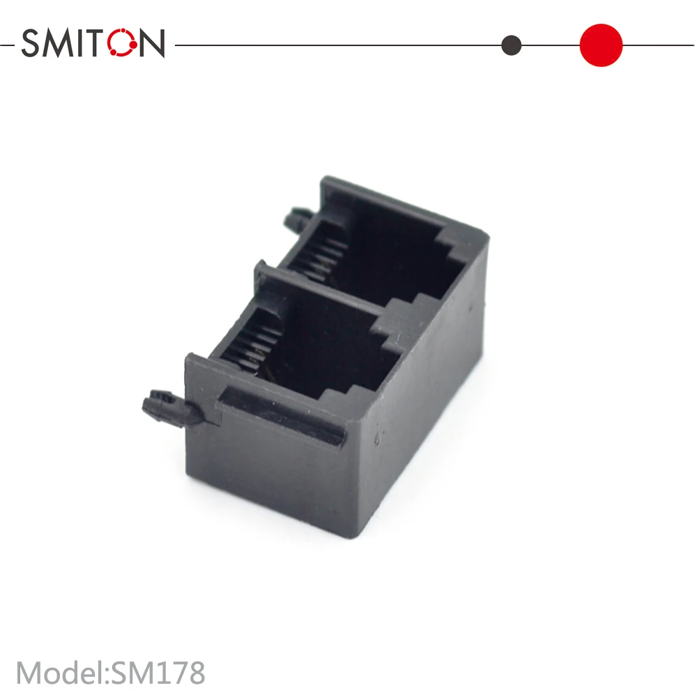 Modular Jack Rj11 Connector Female 2 Ports 6p2c Socket - Buy 2 Ports ...