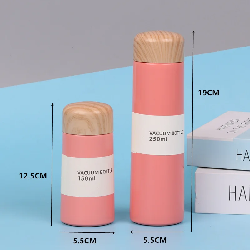 Wholesale Mini Wood Grain Stainless Steel Thermoses Creative Water ...