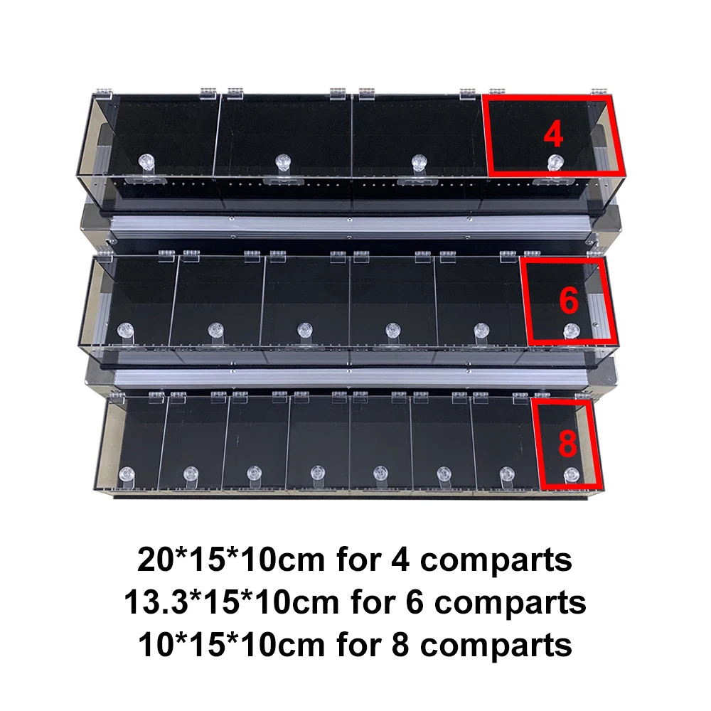 Custom Size Logo 3 Shelves Acrylic Reptile Snake Gecko Display Case ...