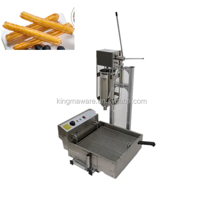 25l Deep Fryer +5l Manual Churros Machine Spanish Churros Maker With 5 ...