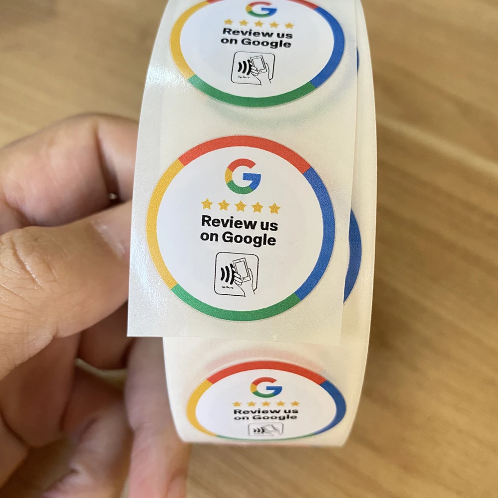 30mm Waterproof NFC Google Review Sticker - Tap to Rate