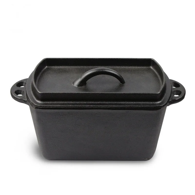 Rectangular Vegetable Oil Coating Cast Iron Bread Baking Tray Cast Iron ...