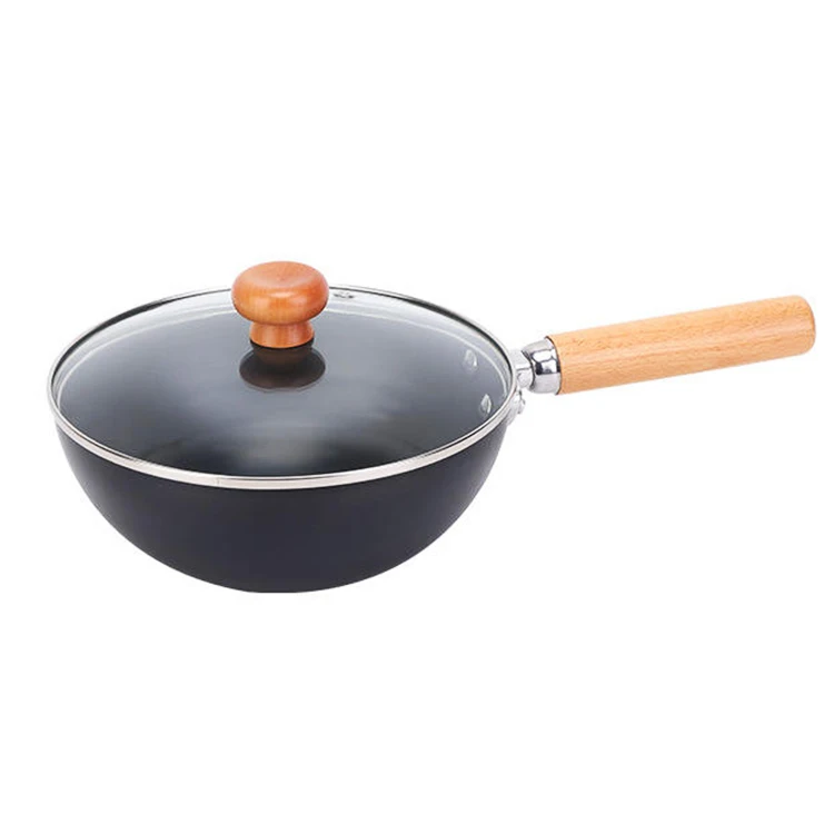 Traditional 20cm small iron wok for one person, non-stick uncoated ...