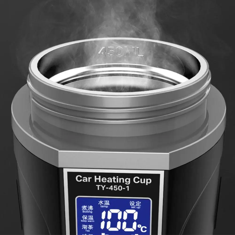 Portable Car Heating Cup 12V/24V with LCD Temperature Control ...