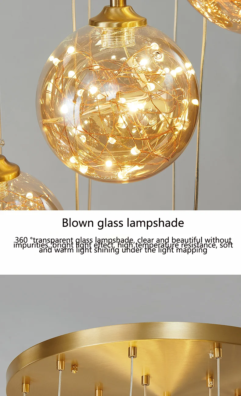 Stainless Steel + Glass Lighting Fixture Leaf Long Chandelier Project ...