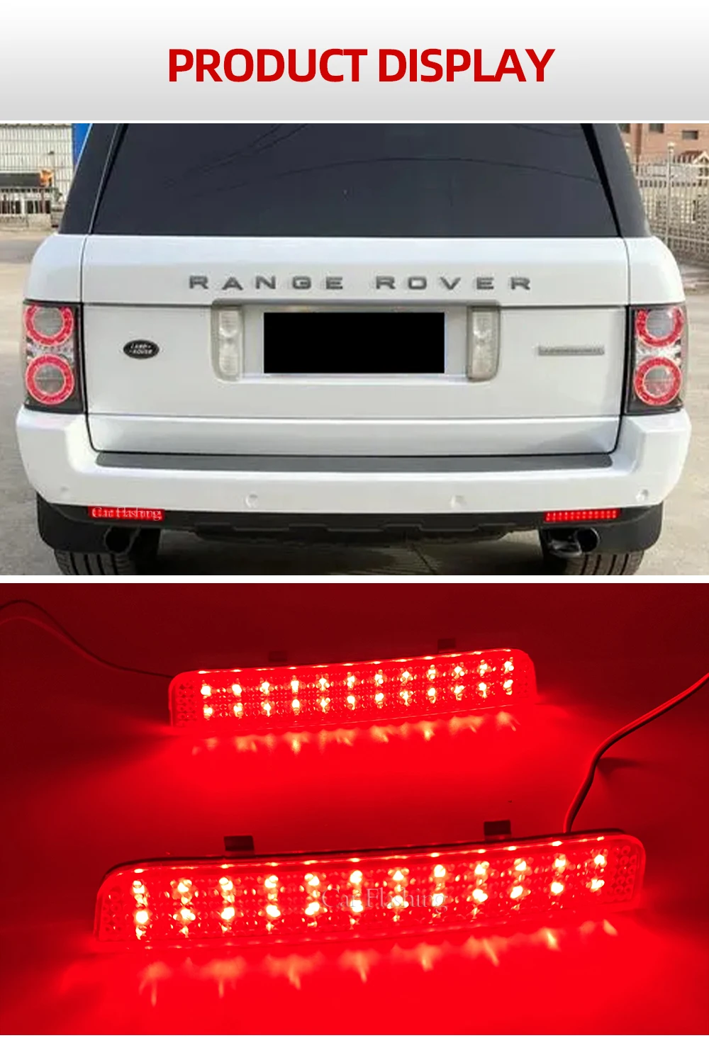 Car Led Rear Bumper Reflector Light Driving Brake Fog Lamp For Land ...