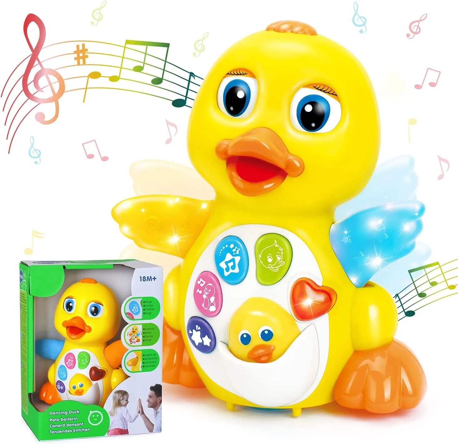 Walking Dancing Yellow Duck Toy Interactive Action Learning Educational ...