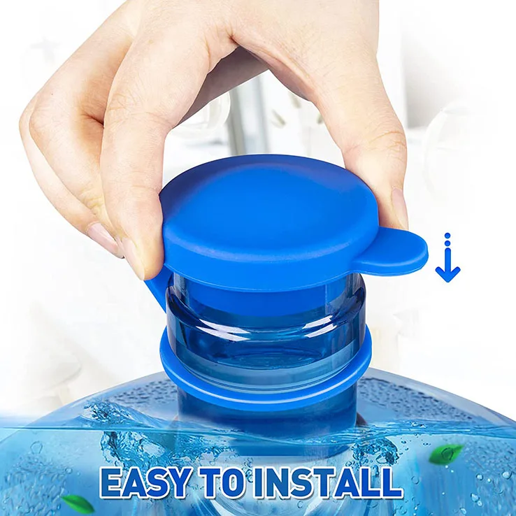 5 Gallon Silicone Reusable Water Jug Caps Non Spill Top Lid Cover Cap ...